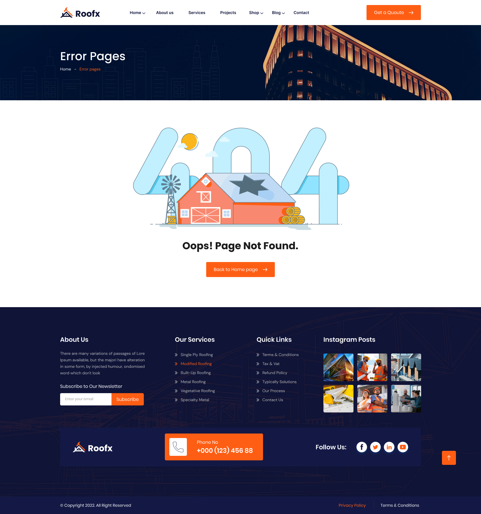 Roofx - Roofing Services Figma Template by ThemeDox | ThemeForest